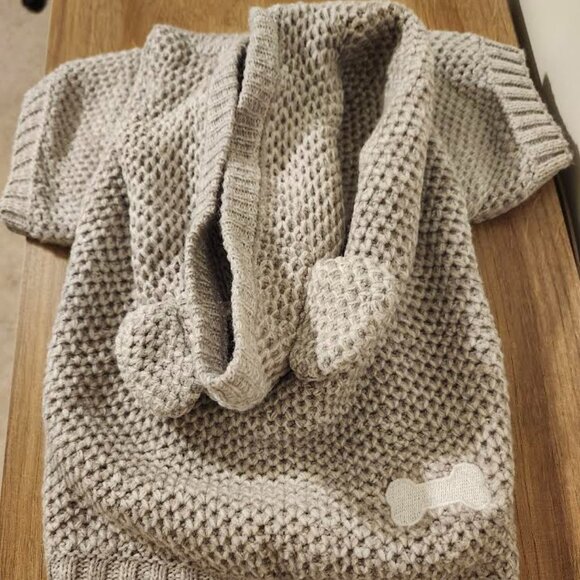 Pup Crew | Dog | Pup Crew Dog Sweater Medium Light Tan Hooded Knitted ...